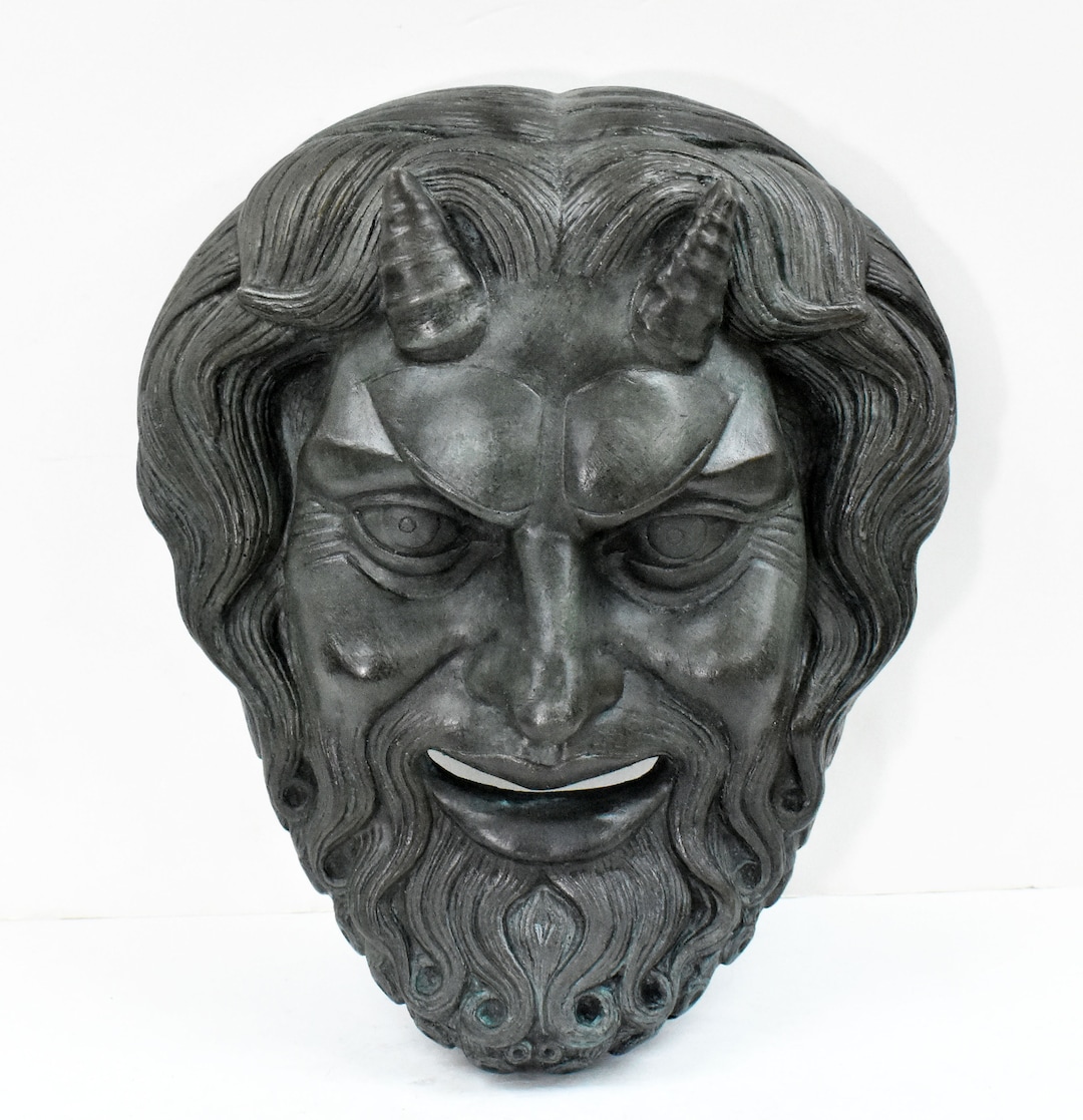 Decorative Mask of Satyr-companion of Dionysus-chorus in Satyr Play ...