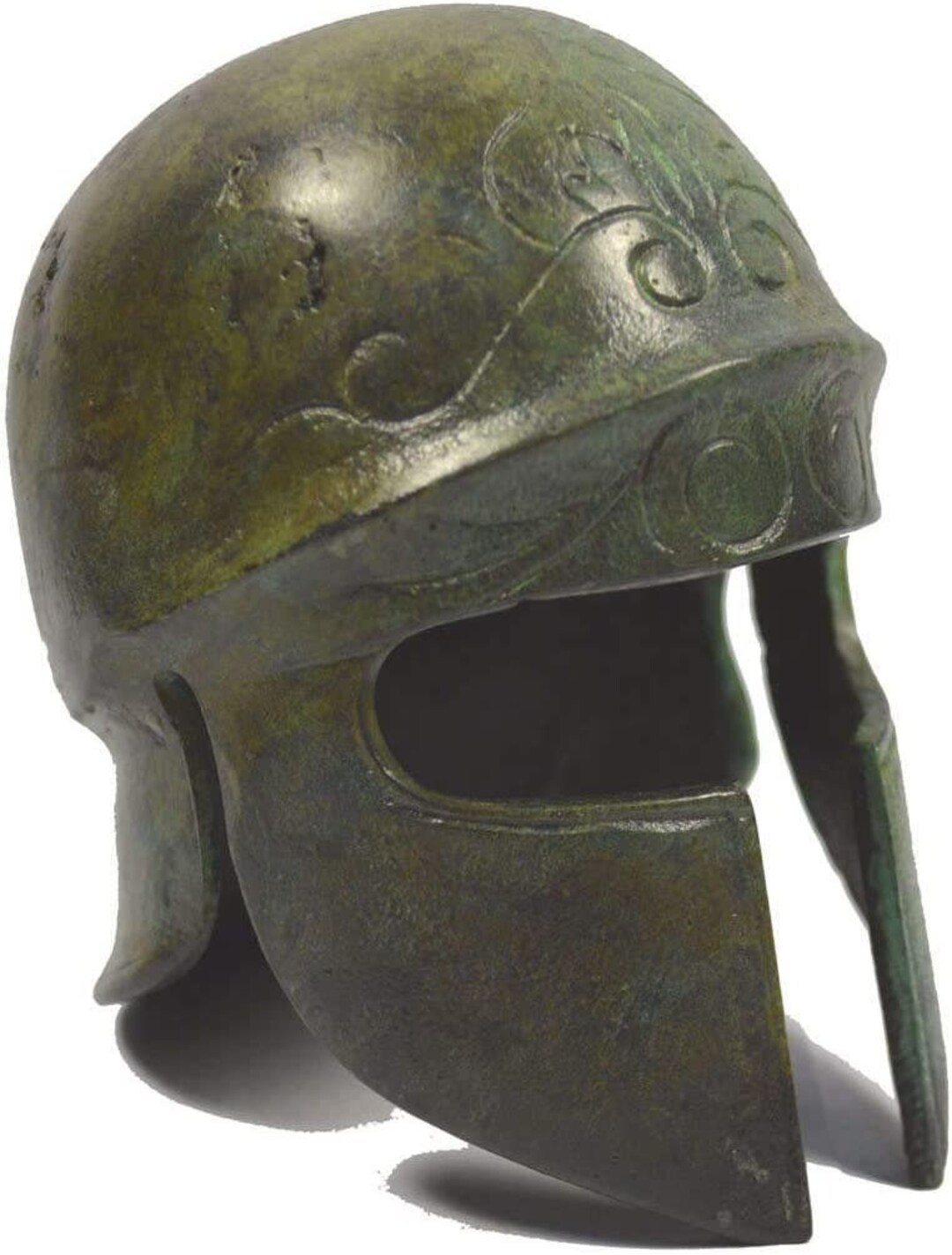 Mini Bronze Athenian Helmet-decorated With Carvings-ancient Greek ...