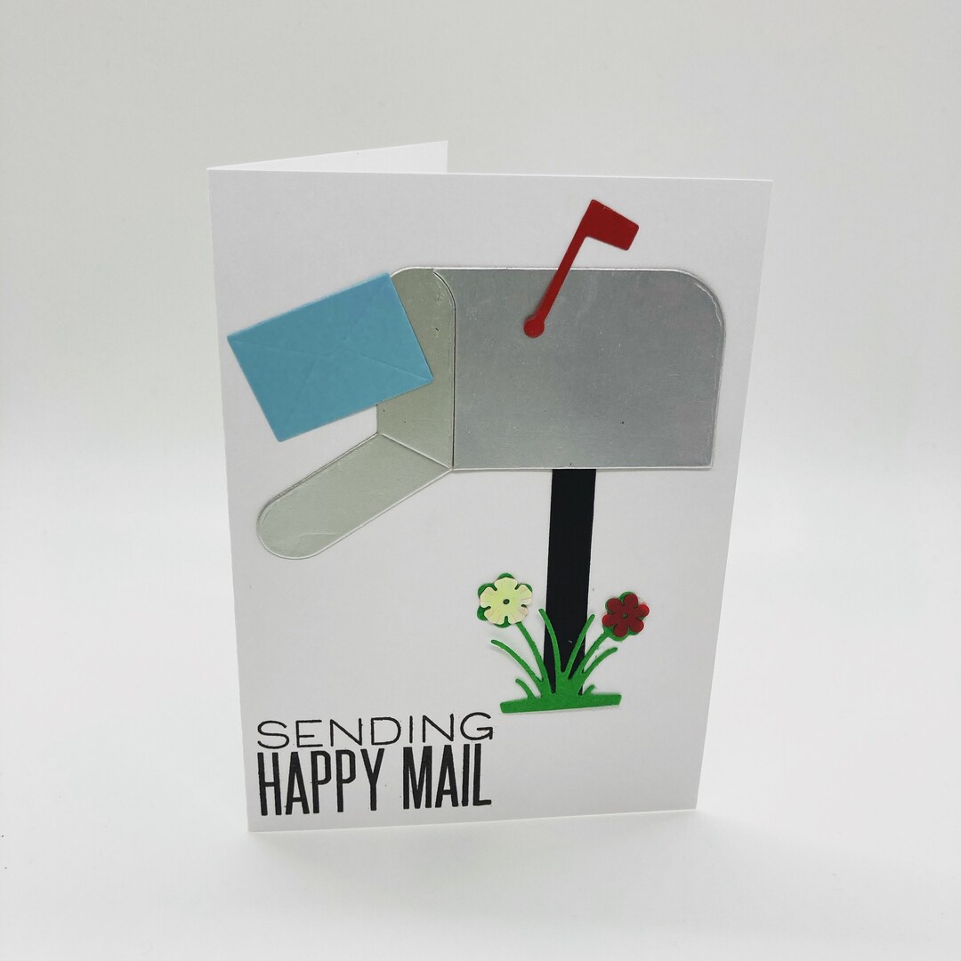 Sending Happy Mail Greeting Card - Etsy