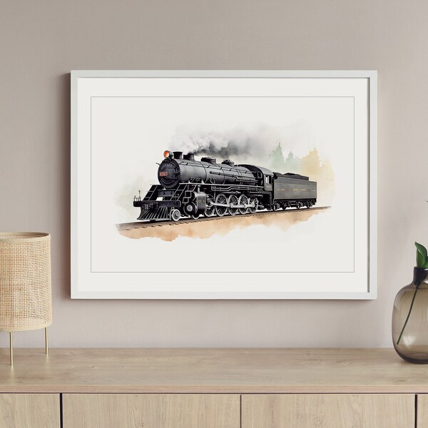 Steam Engine Train Train Poster - Etsy