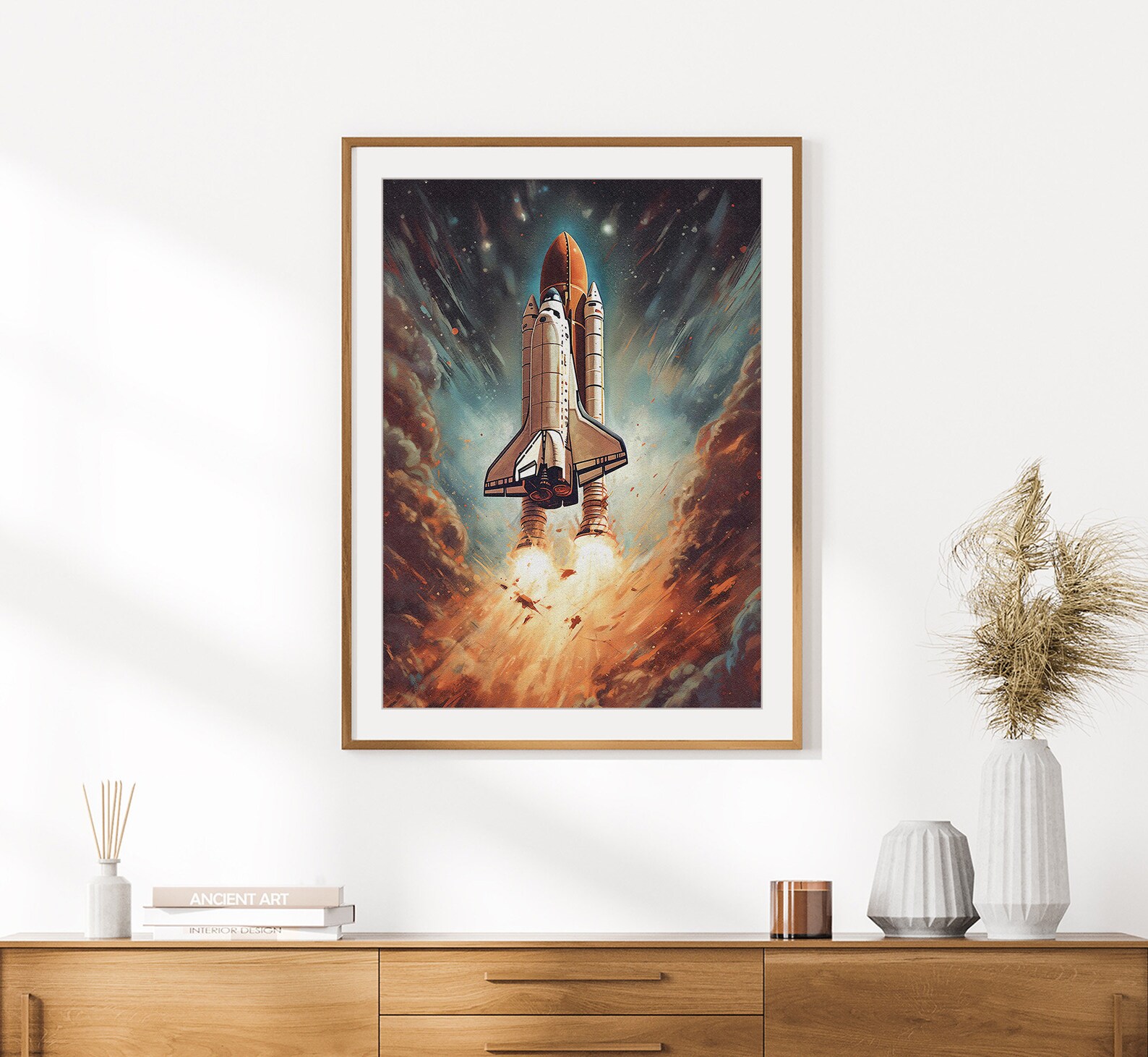 Space Exploration Prints set of 3 Mars Rover Space Shuttle Saturn Space ...