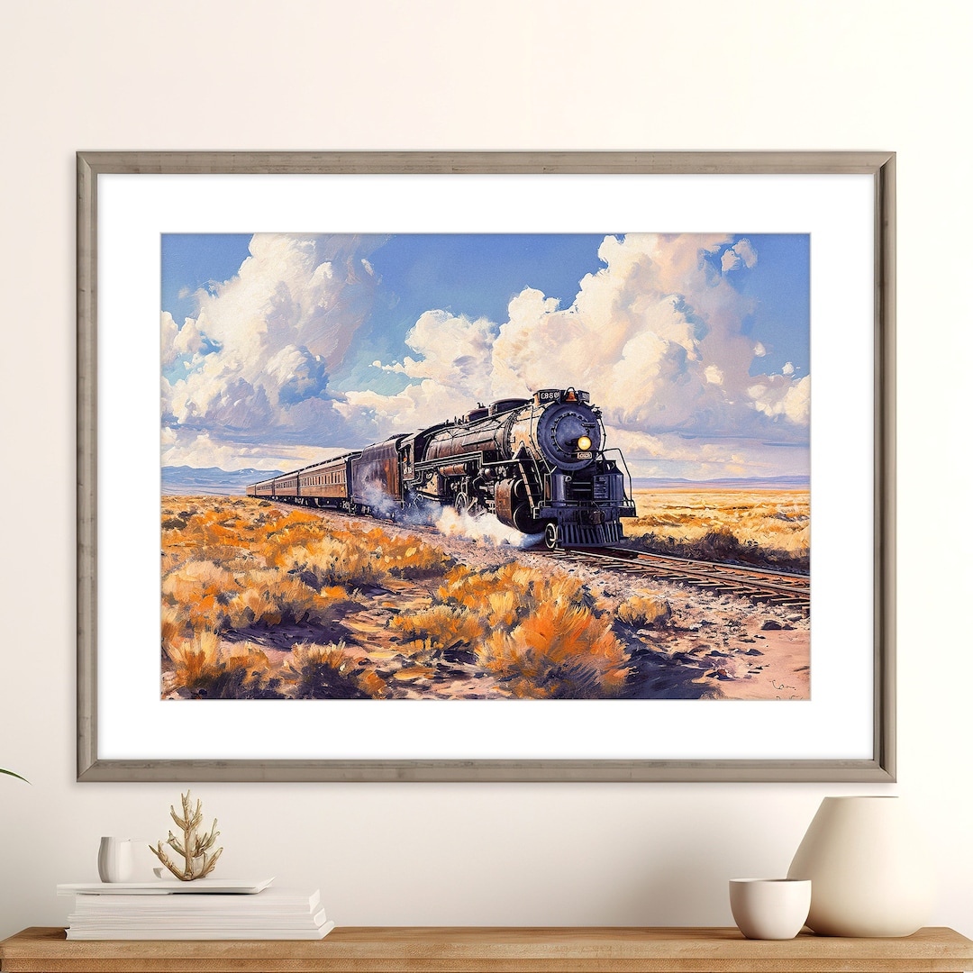 Union Pacific Big Boy 4014 Train Print | Steam Train Railfan Art Poster ...