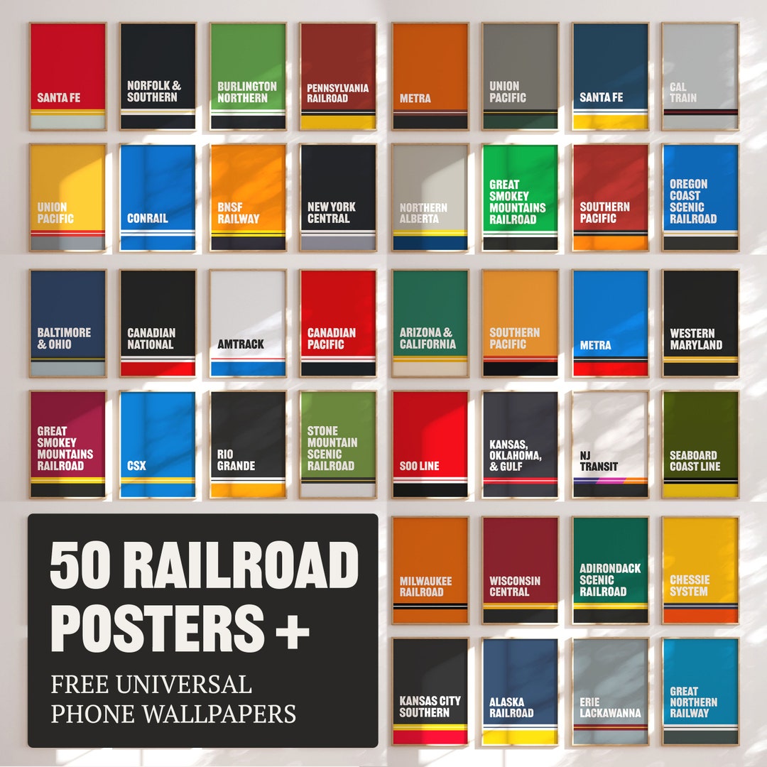 Ultimate Collection: 50 U.S. Railroad Posters & FREE Universal Phone ...