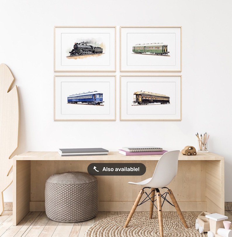 Diesel Train Print blue Digital Printable Wall Art Train Poster Print ...