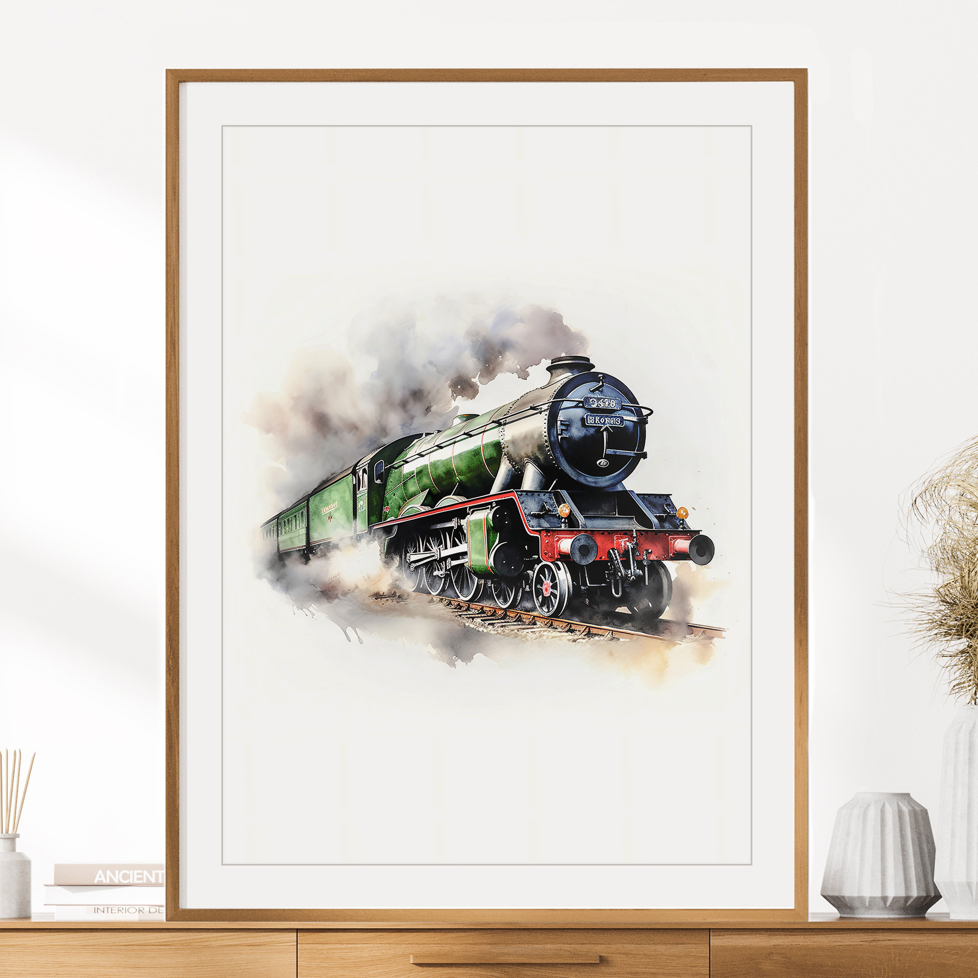 Flying Scotsman Steam Train Print Vintage Train Print Train Poster ...