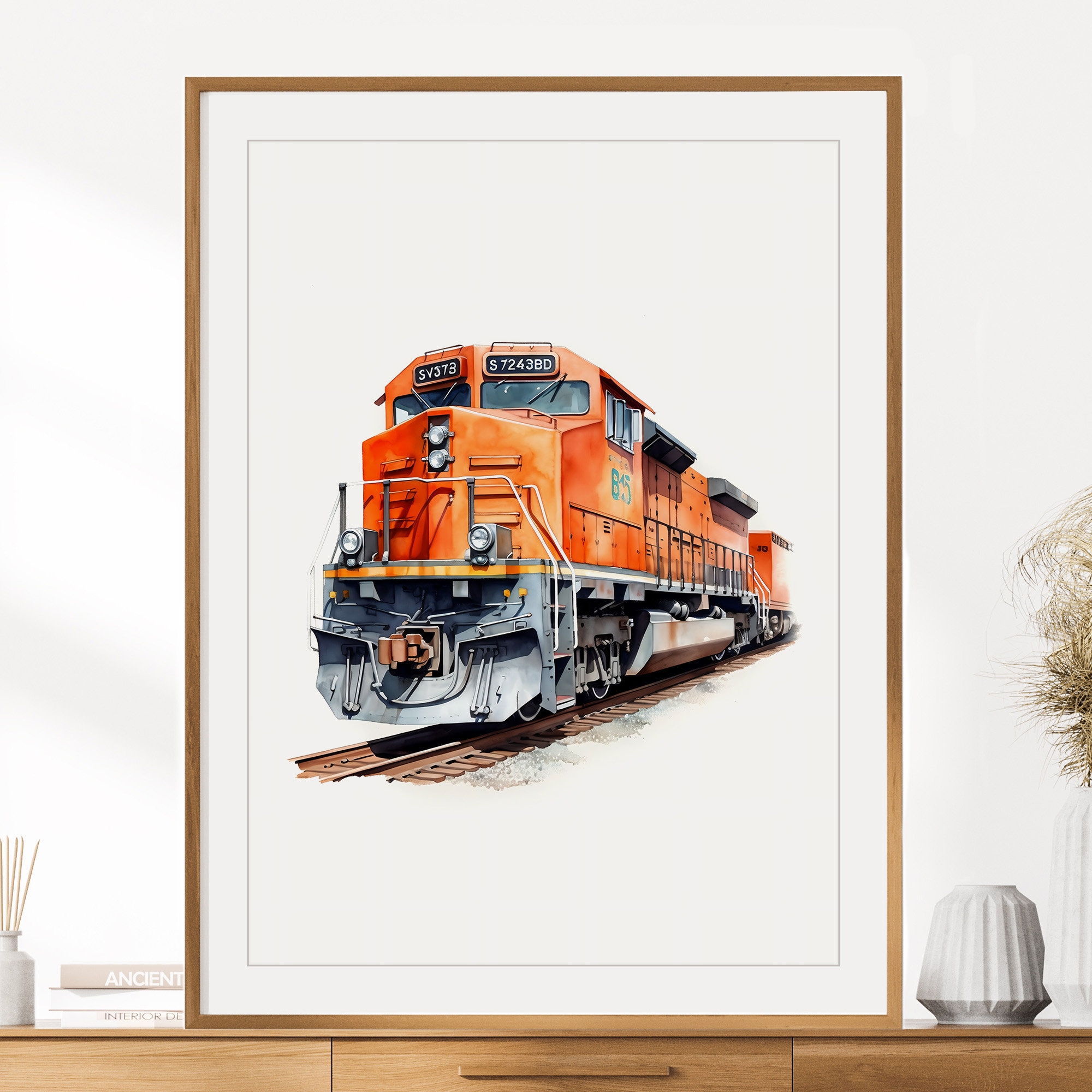 Train Prints (set of 6) | Boys Room Train Art | Boys Room Train Decor ...