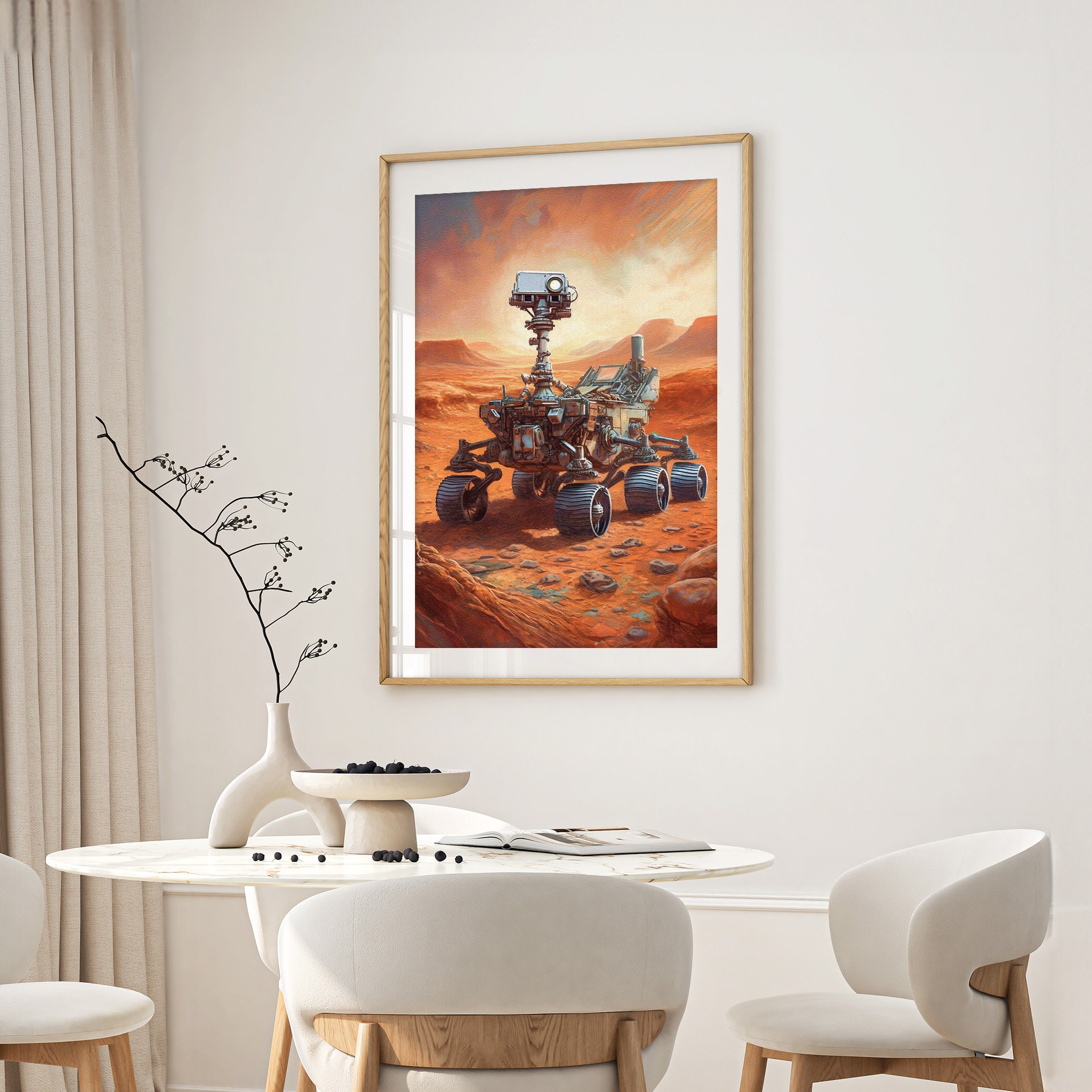 Space Exploration Prints set of 3 Mars Rover Space Shuttle Saturn Space ...