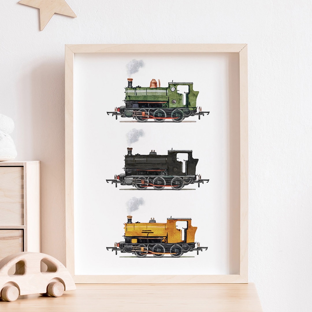 Kids Room Train Print | Locomotive Train | Train Poster | Train Nursery ...