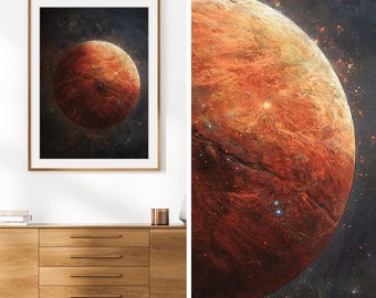 Mars True Color Print Poster - Etsy