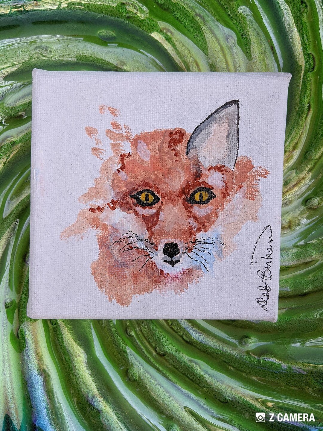 Mini Art of Fox 4x4 Inch Canvases. Free Shipping in Continental U S ...
