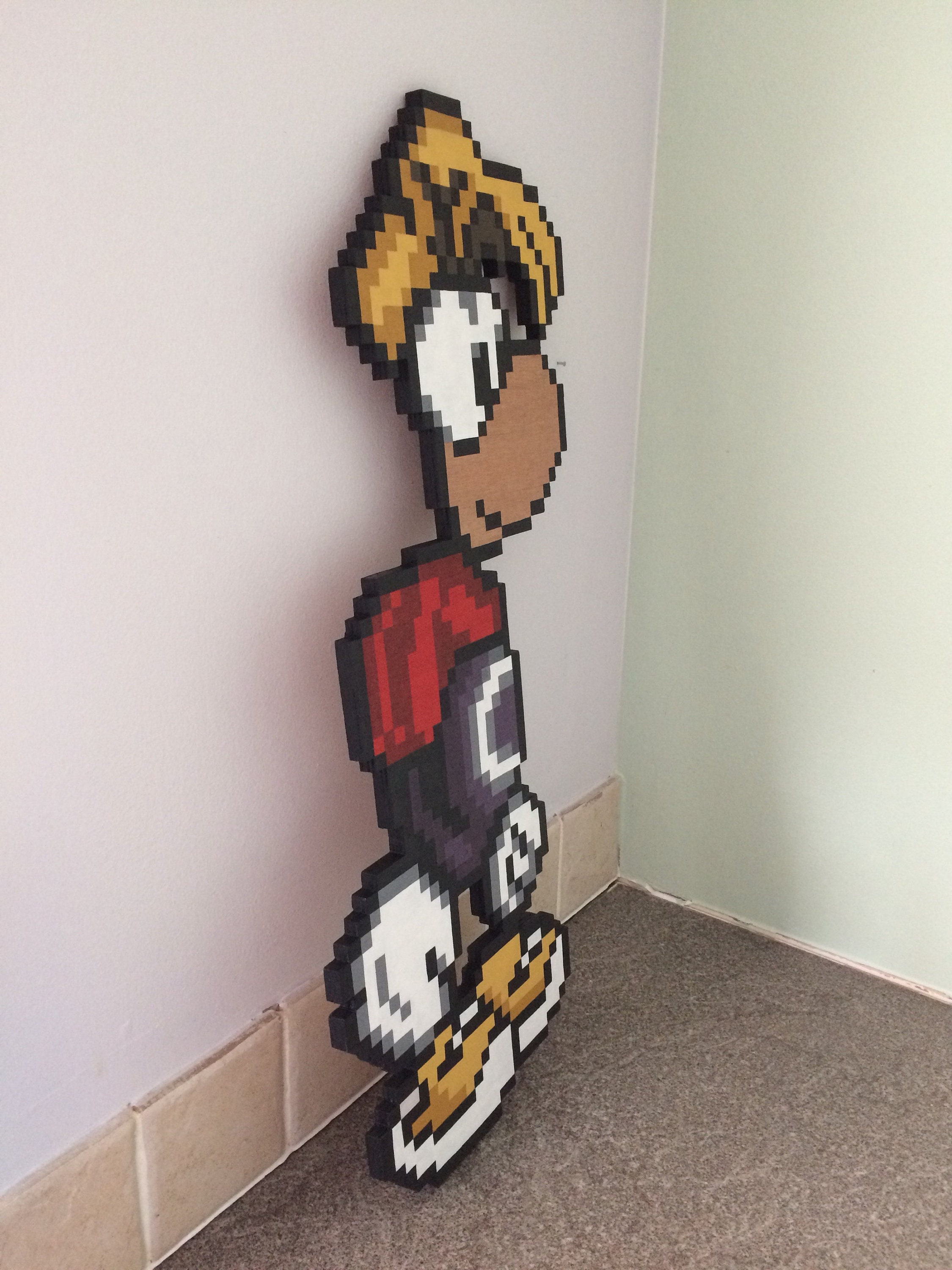 Rayman Handmade Wooden Pixel Art | Etsy