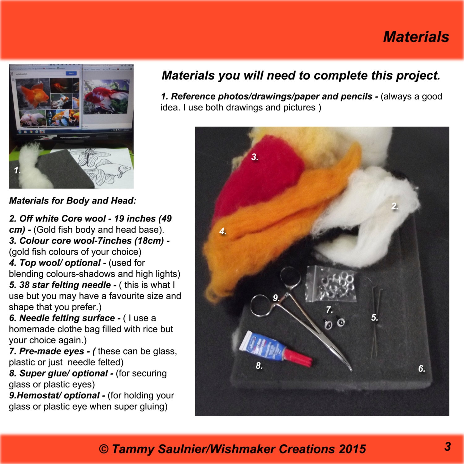 How to Make a Needle Felted Gold Fish - Etsy