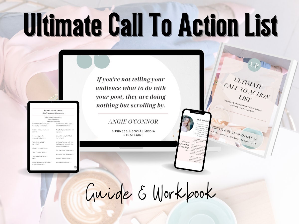 Ultimate Call to Action List / Guide to Create Content That Converts / Social Media Content ...