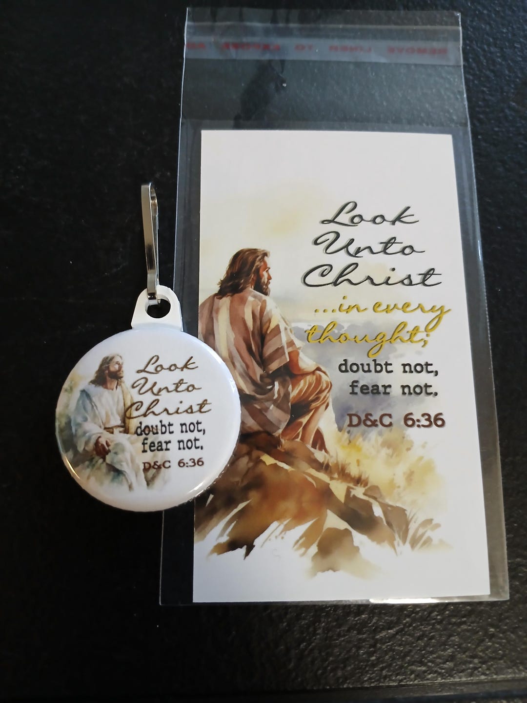 Look Unto Christ, 2025 LDS Theme, Zipper Pull, D and C 6:36, With ...
