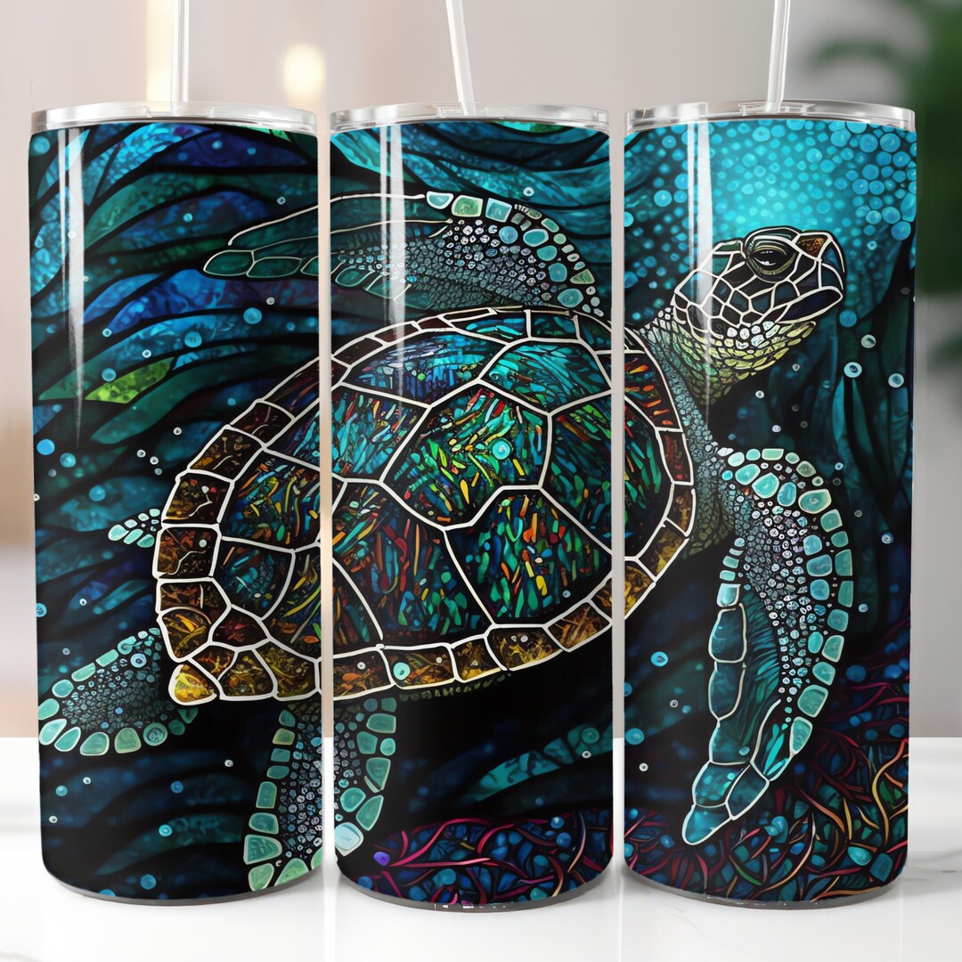 Sea Turtle Tumbler Cute Turtle Cups Ocean Tumbler Stainless Steel ...
