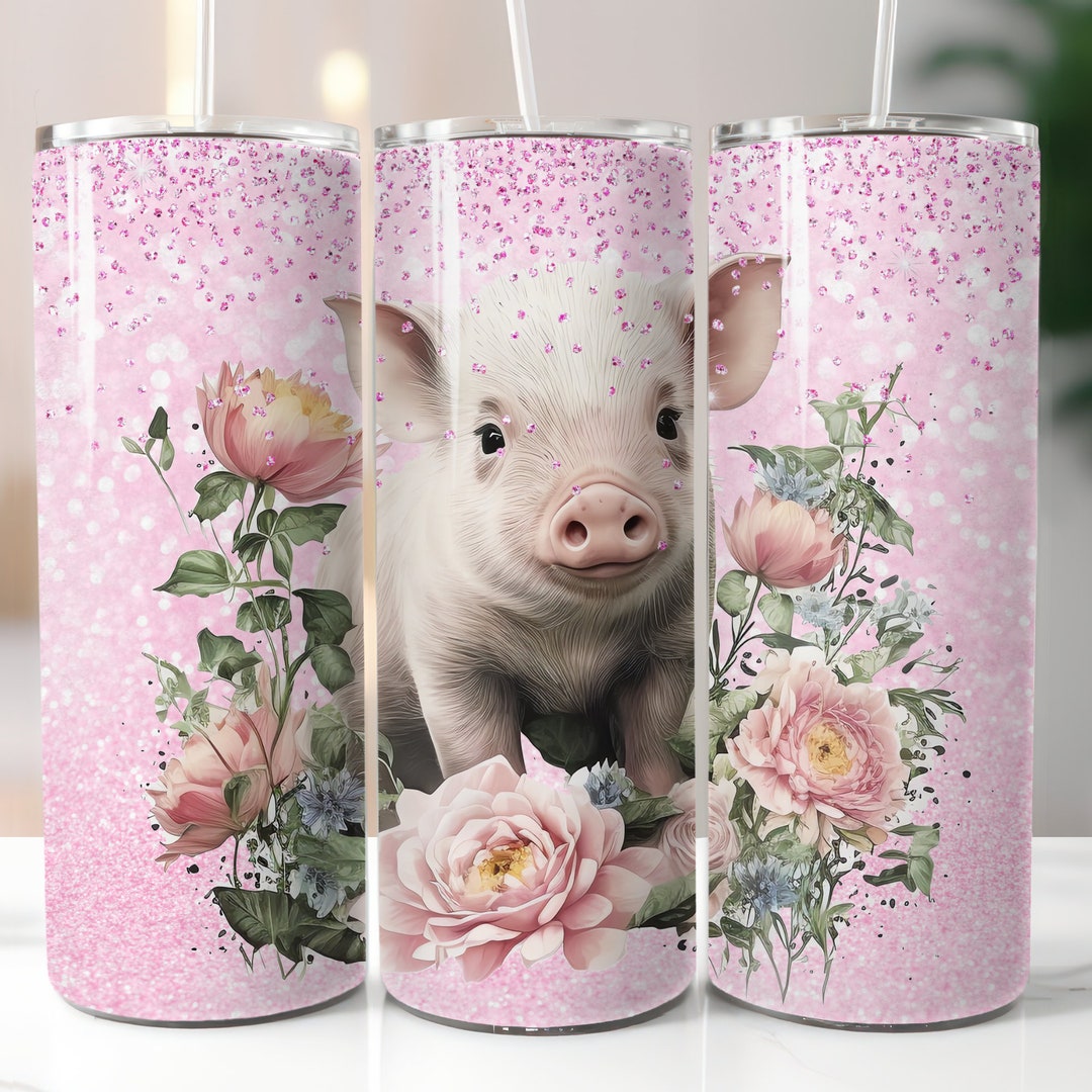 Pig Tumbler Sublimation Transfer Ready to Press Pig Tumbler Designs ...