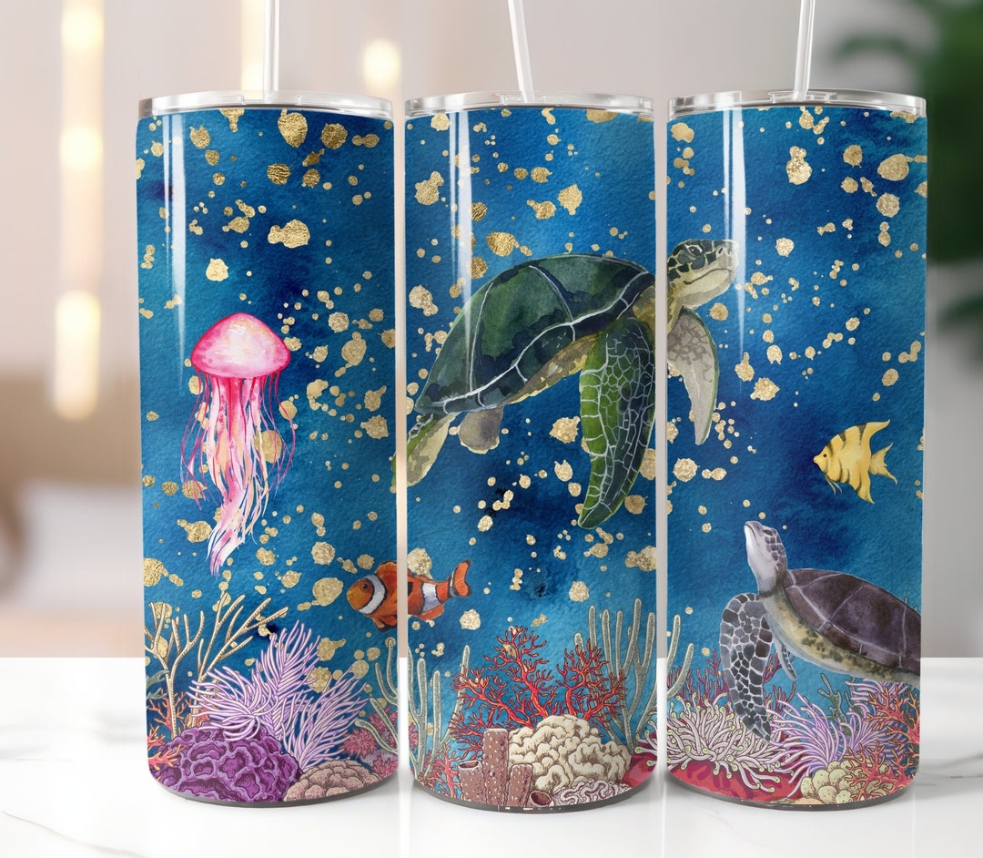 Turtle Tumbler Sea Turtle Cups gift for Turtle Lover travel Cup With ...