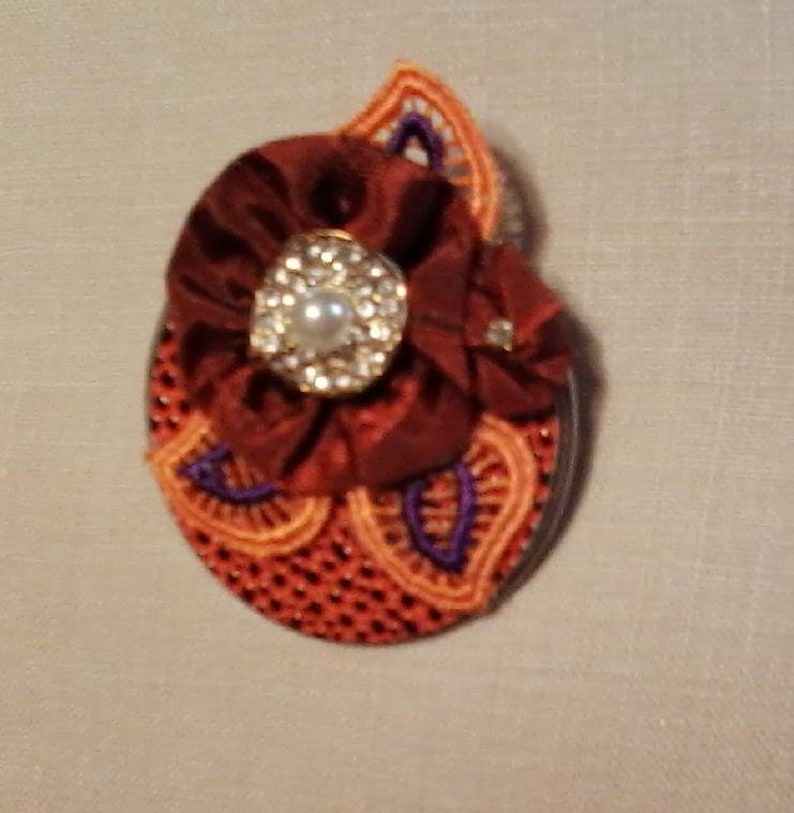 Multi-media Rust Brooch, Shabby Chic, Boho - Etsy