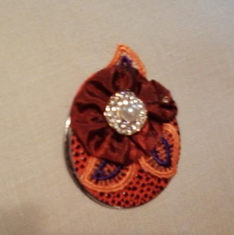 Multi-media Rust Brooch, Shabby Chic, Boho - Etsy