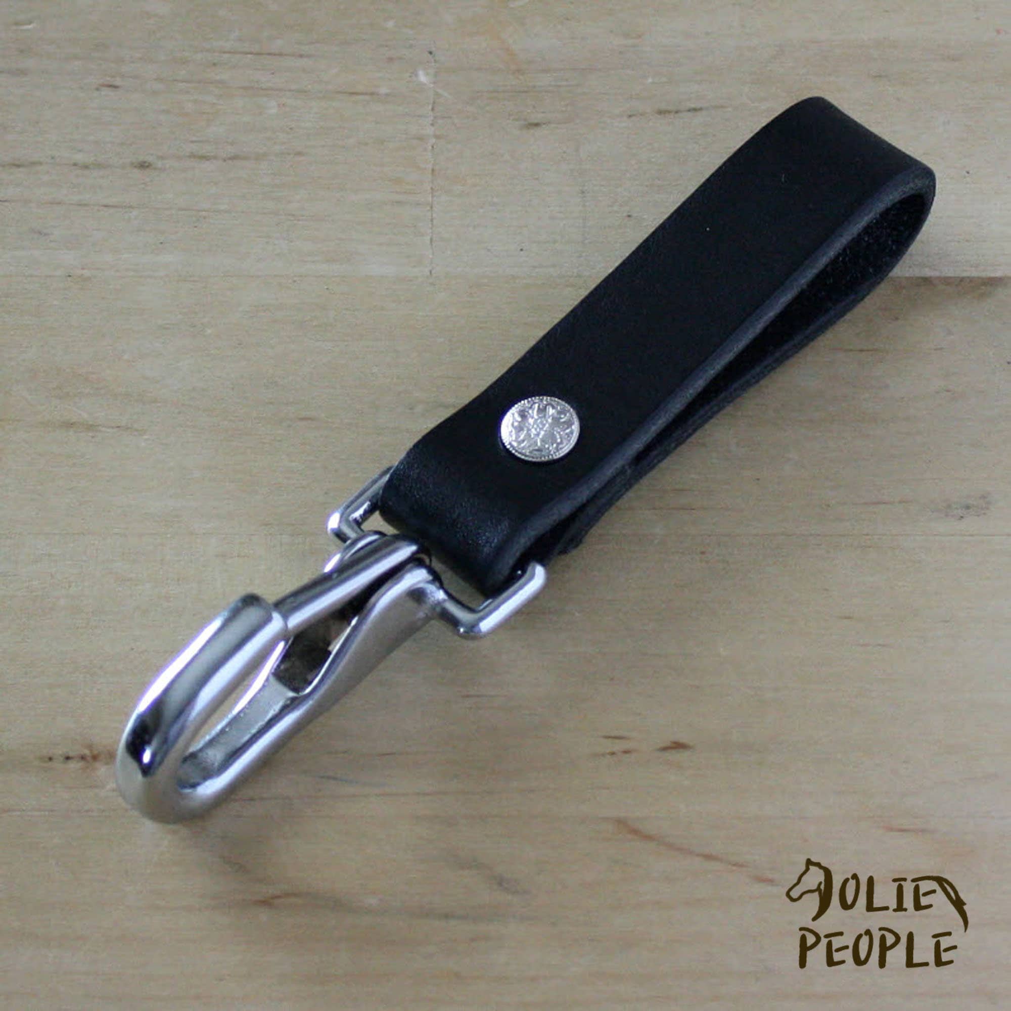 Leather Belt Loop Key Holder Heavy Duty Double Rivet