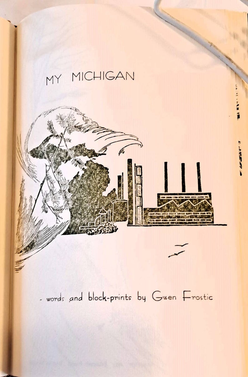 My Michigan by Gwen Frostic 1957 Art & Prose Hardcover W/o DJ - Etsy