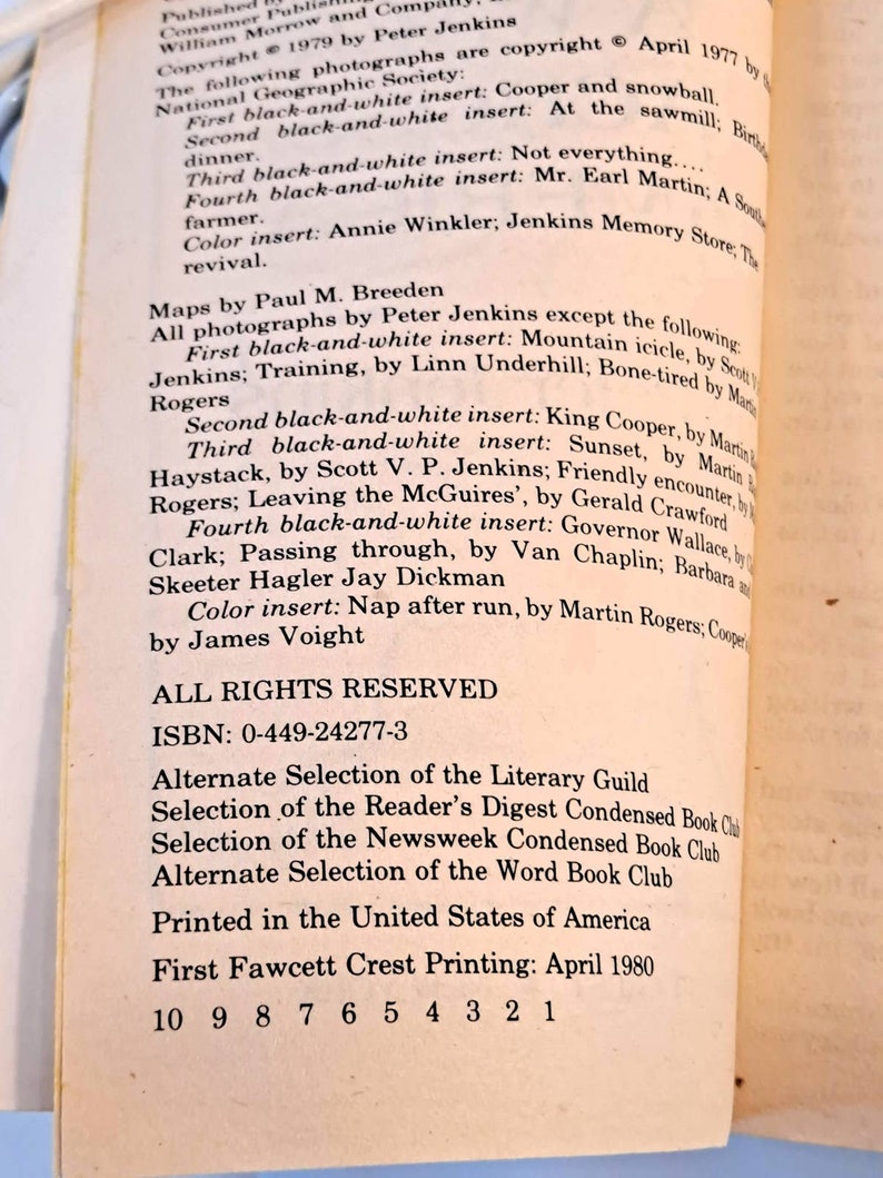 Lot of 2 Books: From A Walk Across America by Peter & Barbara Jenkins ...