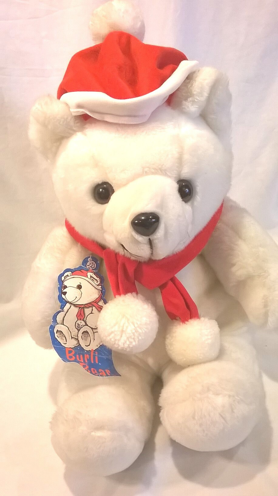 Vintage 20" Burli Bear With Original Tags, Hat & Scarf (1986) - Etsy