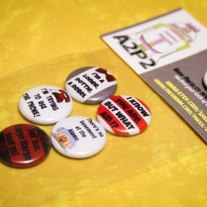 Pee Wee Set of 5 - 1" Pin Back Buttons or Magnets - Etsy