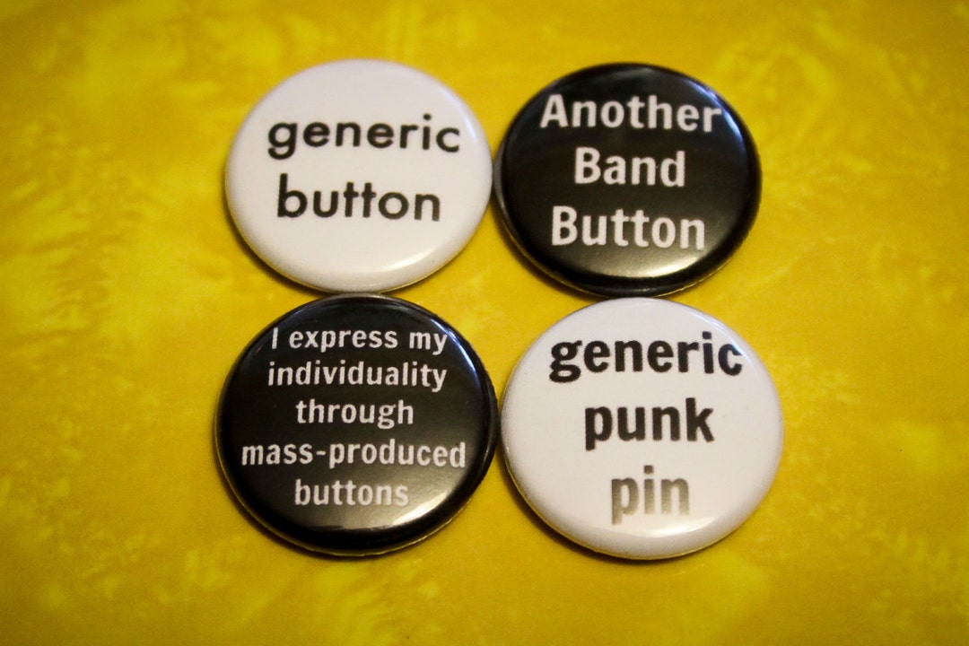 Generic Button 4 Pack - 1 Inch Pin Back or Magnet Back Buttons - Etsy