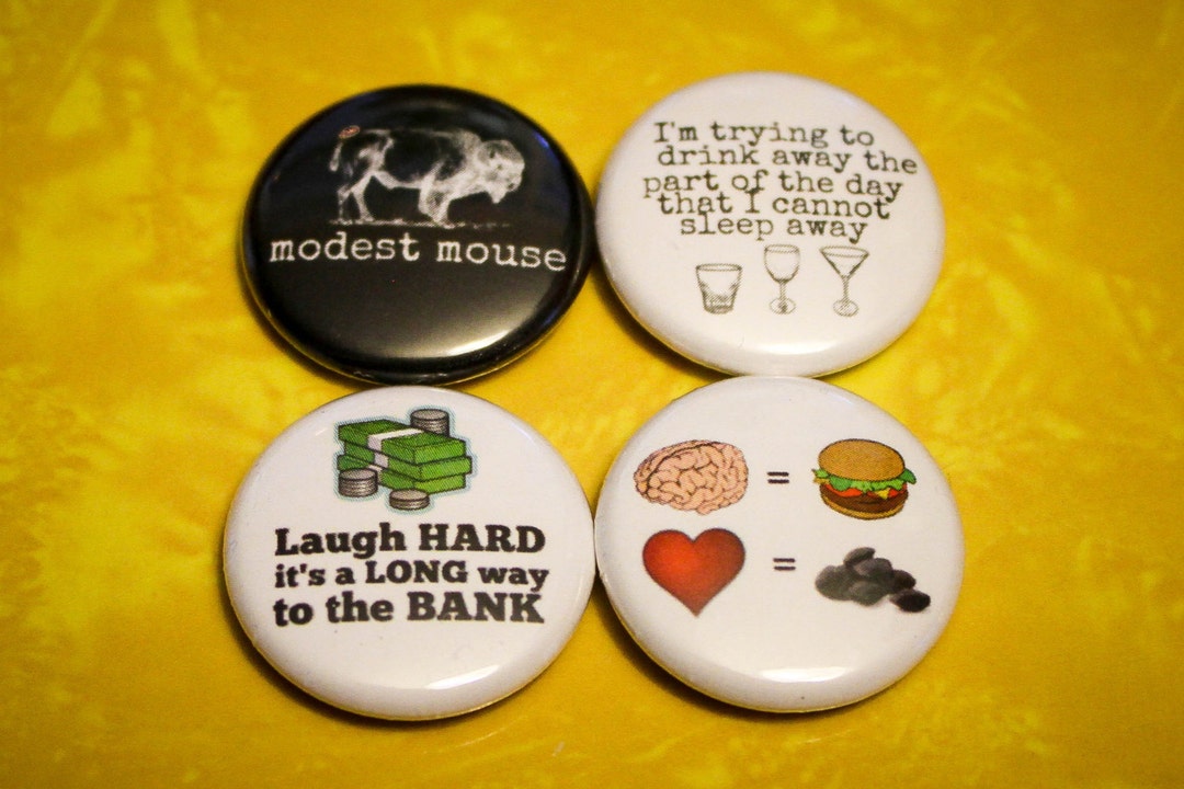Modest Mouse Multi Pack 1 - Set of 4 - 1" Pinback Buttons - Etsy