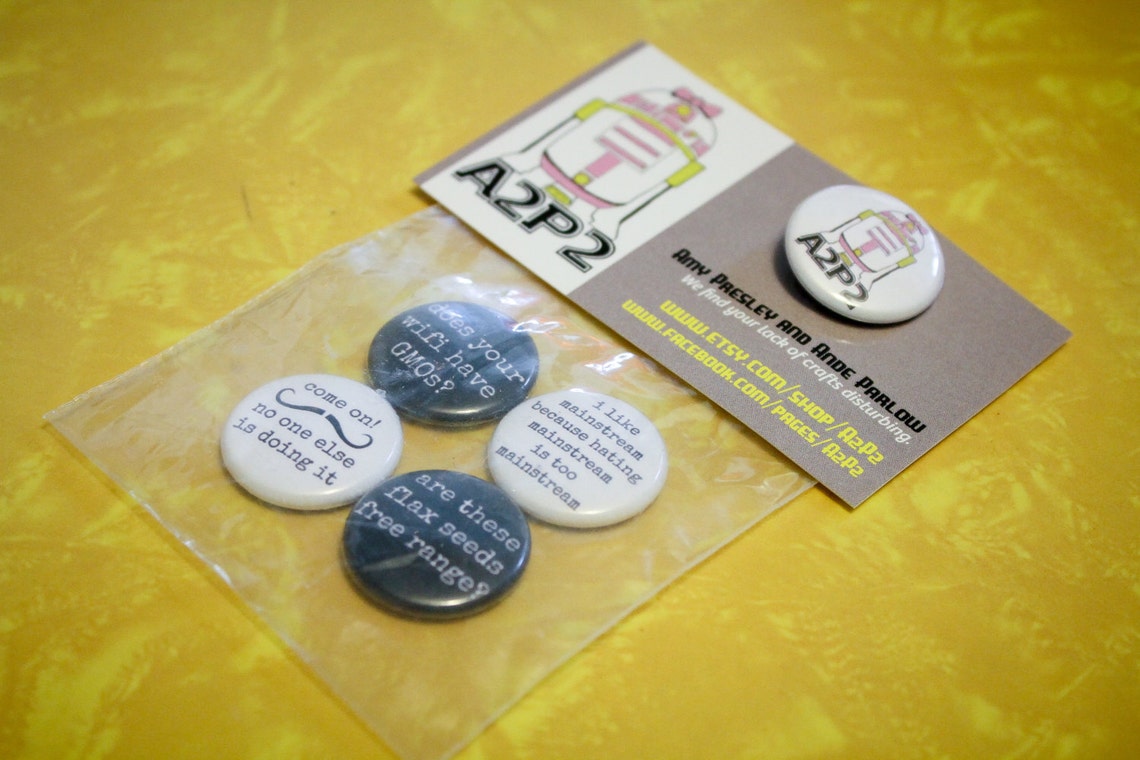 Anti-hipster Pack 1 Inch Pin Back or Magnet Back Buttons - Etsy
