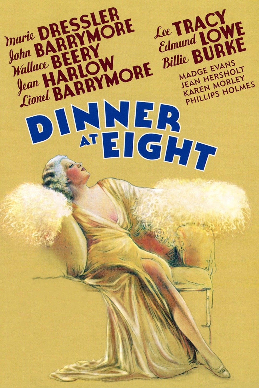 Dinner at Eight 1933 Jean Harlow / John Barrymore - Etsy