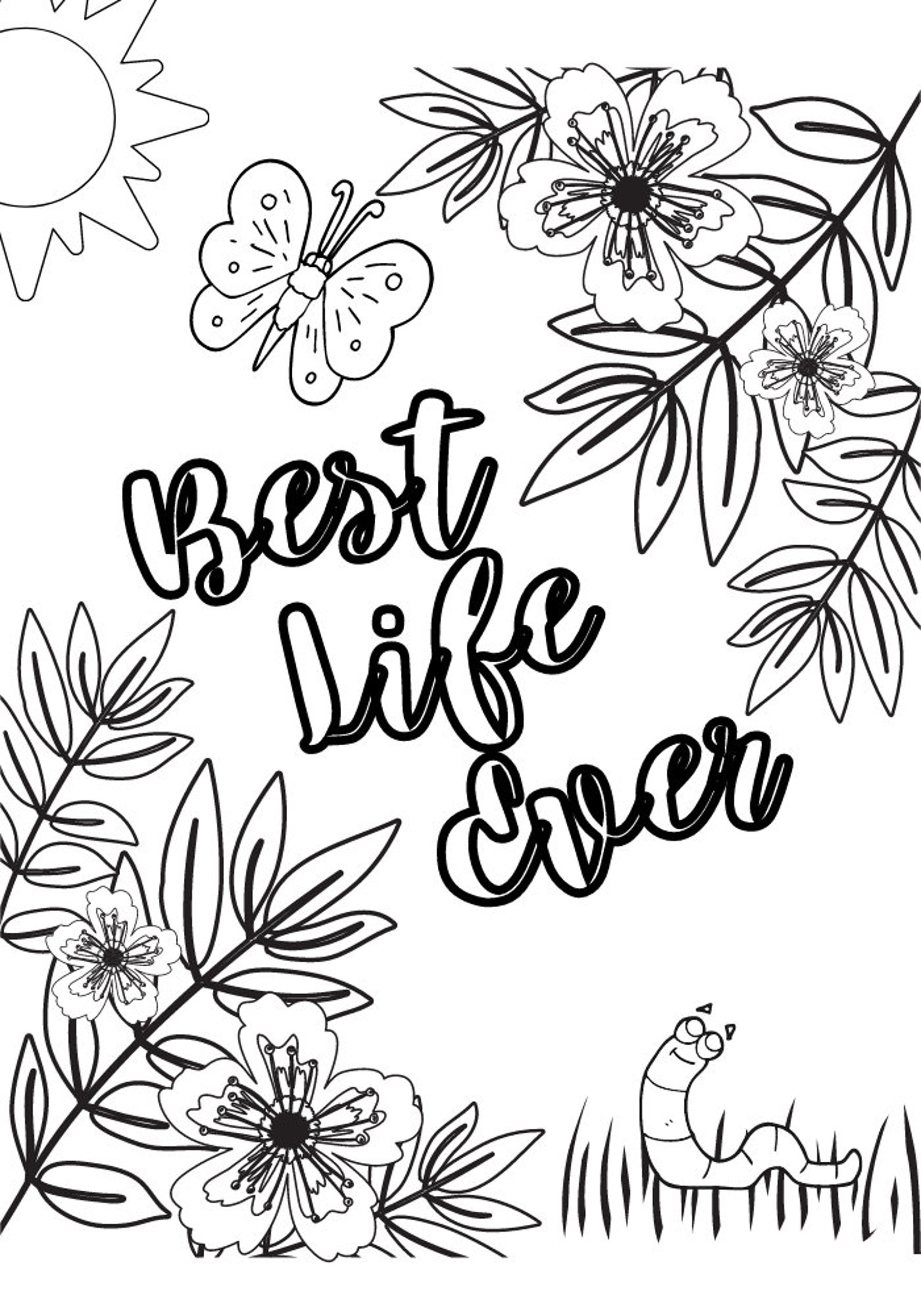 JW Coloring Sheet Best Life Ever | Etsy