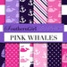 Pink Whale Digital Paper Pack: Nautical Patterns (digital Download) - Etsy