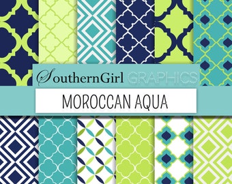 Aqua Turquoise Navy - Etsy