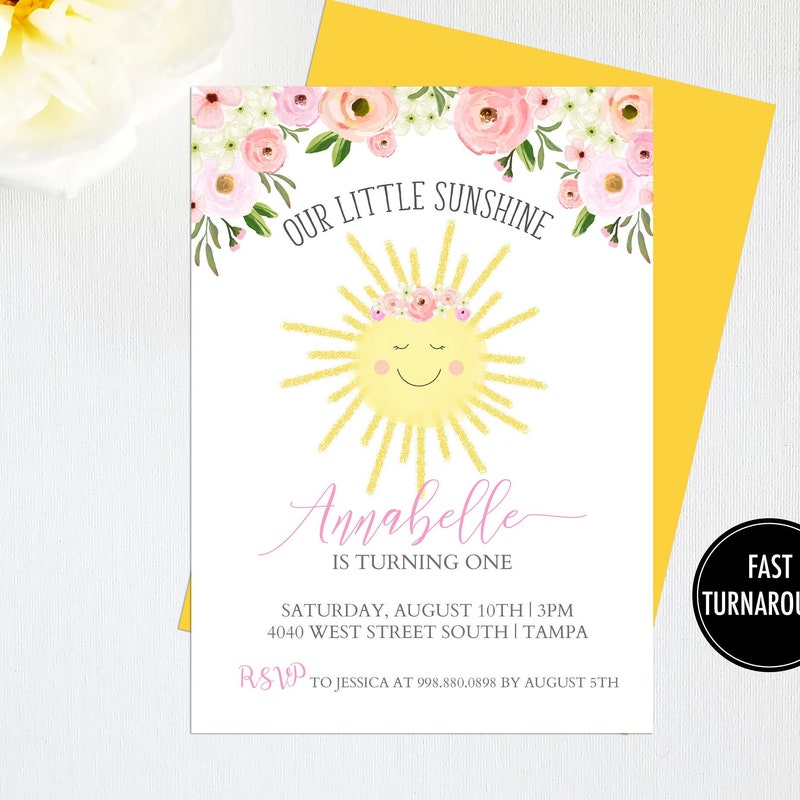 Sunshine Invites - Etsy