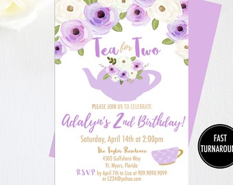 Purple Tea Party - Etsy