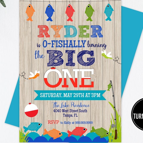 The Big One Fishing Theme Boys First Birthday Milestone Sign - Etsy