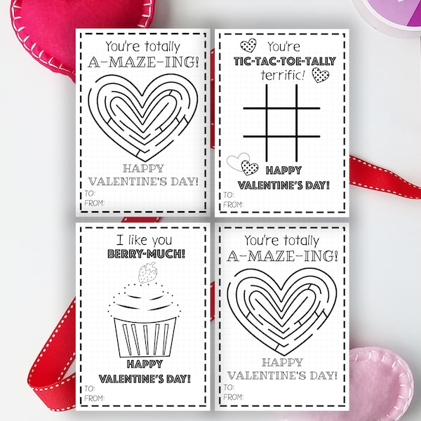 Mini Valentine Cards - Etsy