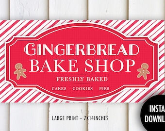Large Gingerbread Bakery Sign - Etsy