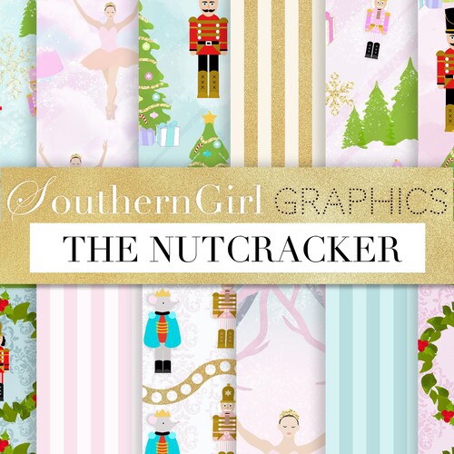 Nutcracker Digital Paper toy SOLDIER Digital - Etsy