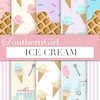 Ice Cream Waffle Cone Background, Waffle Cone Digital Paper, Dripping ...