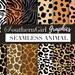 Animal Print Digital Paper: Zebra, Leopard, Cheetah, Giraffe (digital ...