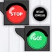 Stop Go Door Sign Printable Download: "bathroom STOP Go" Traffic Light ...