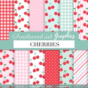 Cherry Digital Paper "cherries DIGITAL Paper" - Seamless, Summer ...