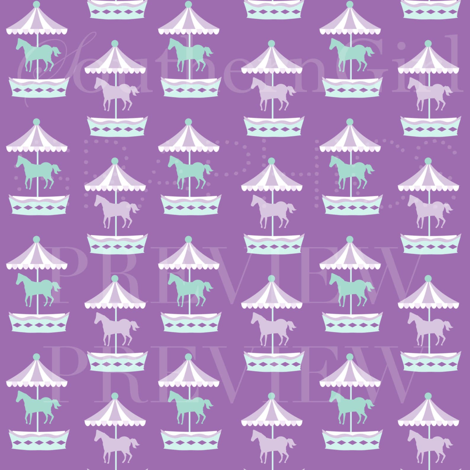 Carousel Purple Digital Paper purple Carousel - Etsy