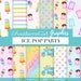 Popsicle Digital Paper "ice CREAM Paper" - Popsicle Party, Ice Cream ...
