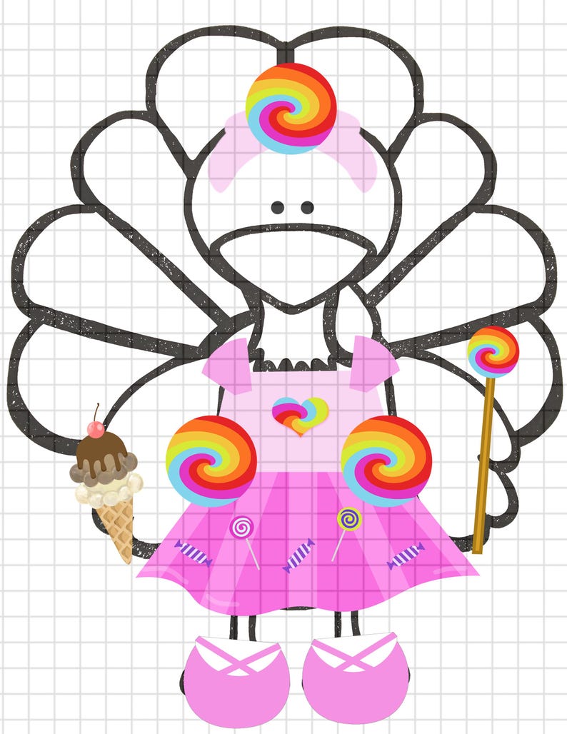 Turkey Disguise Printable - Princess Turkey, Rainbow, Candy Princess ...