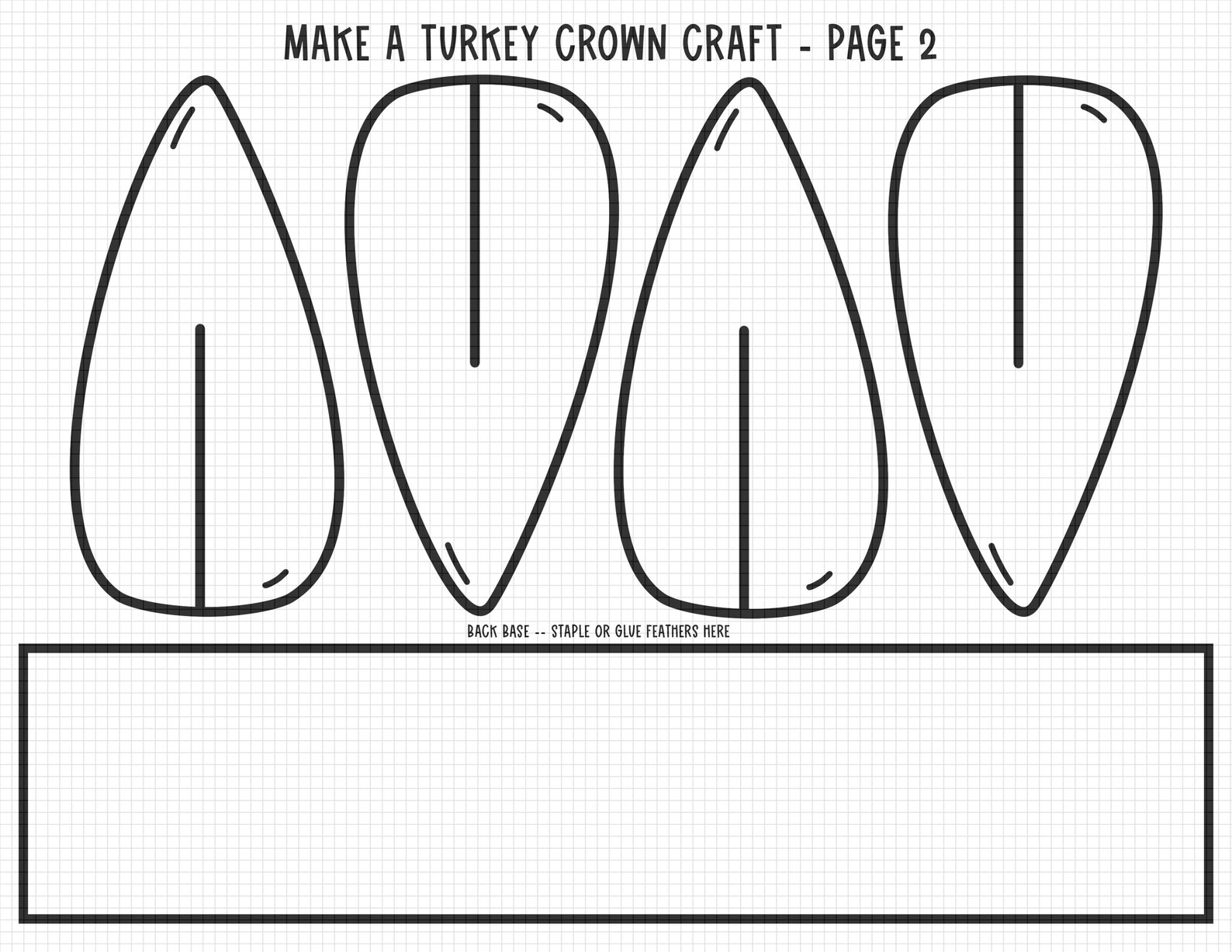 Turkey Crown Printable | Thanksgiving Craft for Kids | Cut and Paste ...