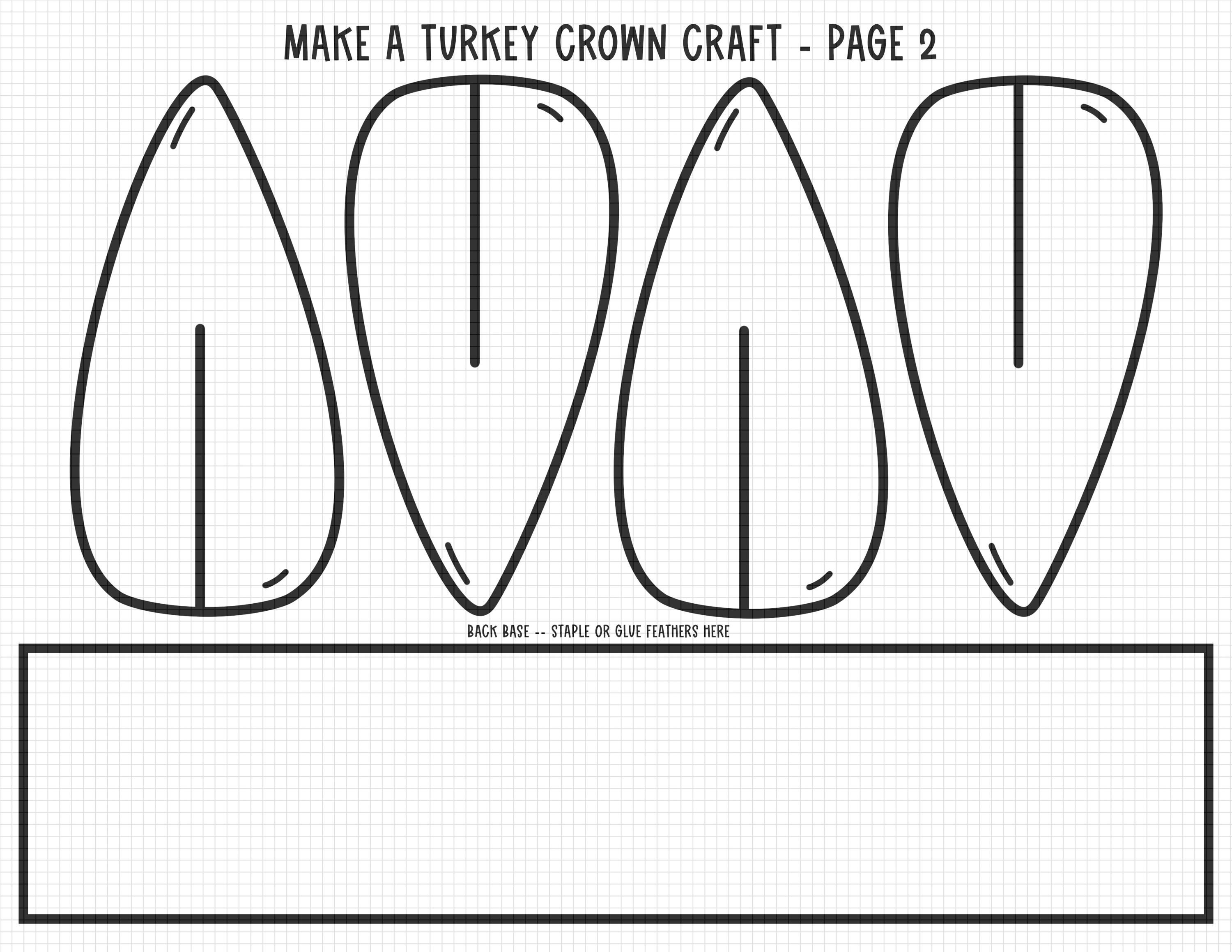 Turkey Crown Printable | Thanksgiving Craft for Kids | Cut and Paste ...